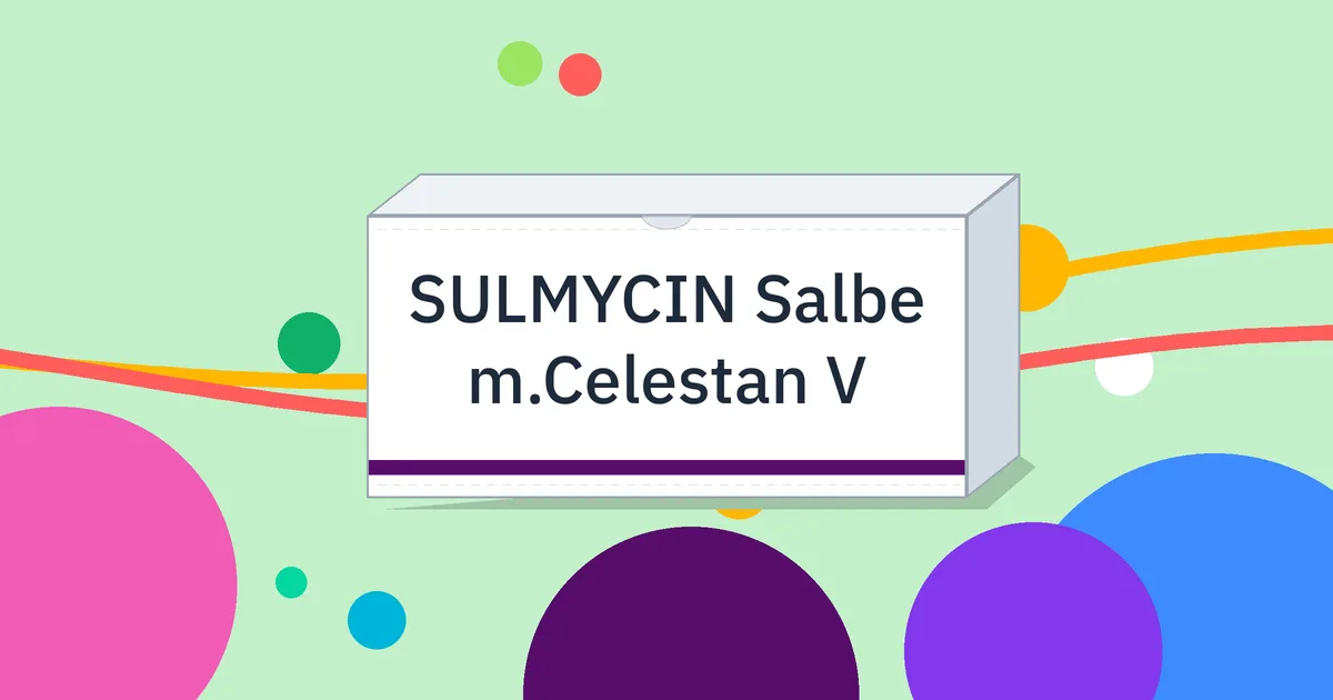 Symbolbild: Packung mit der Aufschrift SULMYCIN Salbe m.Celestan V (PZN 06160874) – Verfügbarkeit und Bezug in Apotheken in Frankfurt am Main