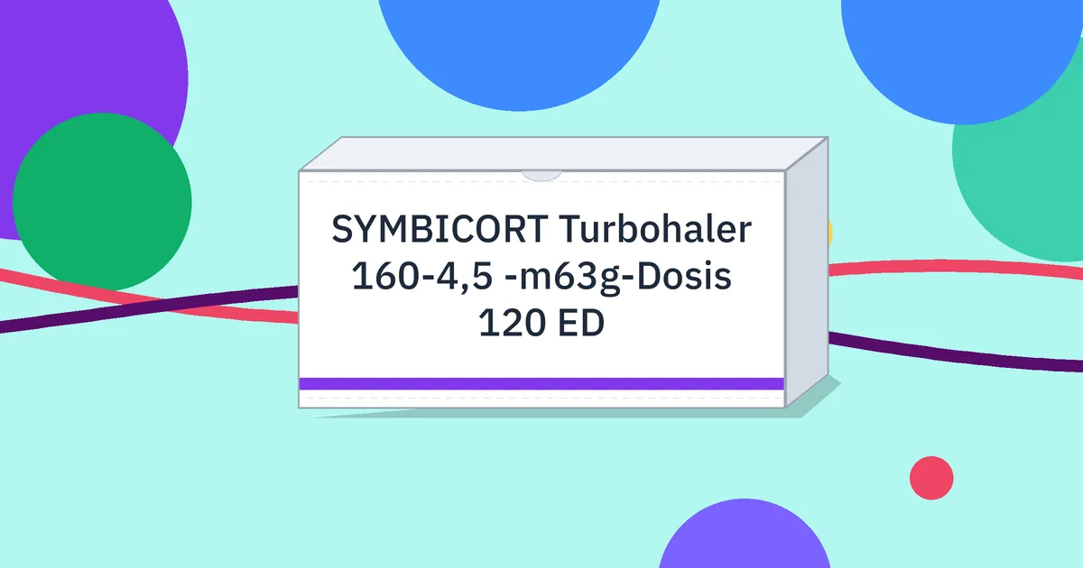 Symbolbild: Packung mit der Aufschrift SYMBICORT Turbohaler 160-4,5 -m63g-Dosis 120 ED (PZN 06468922) – Verfügbarkeit und Bezug in Apotheken in Frankfurt am Main