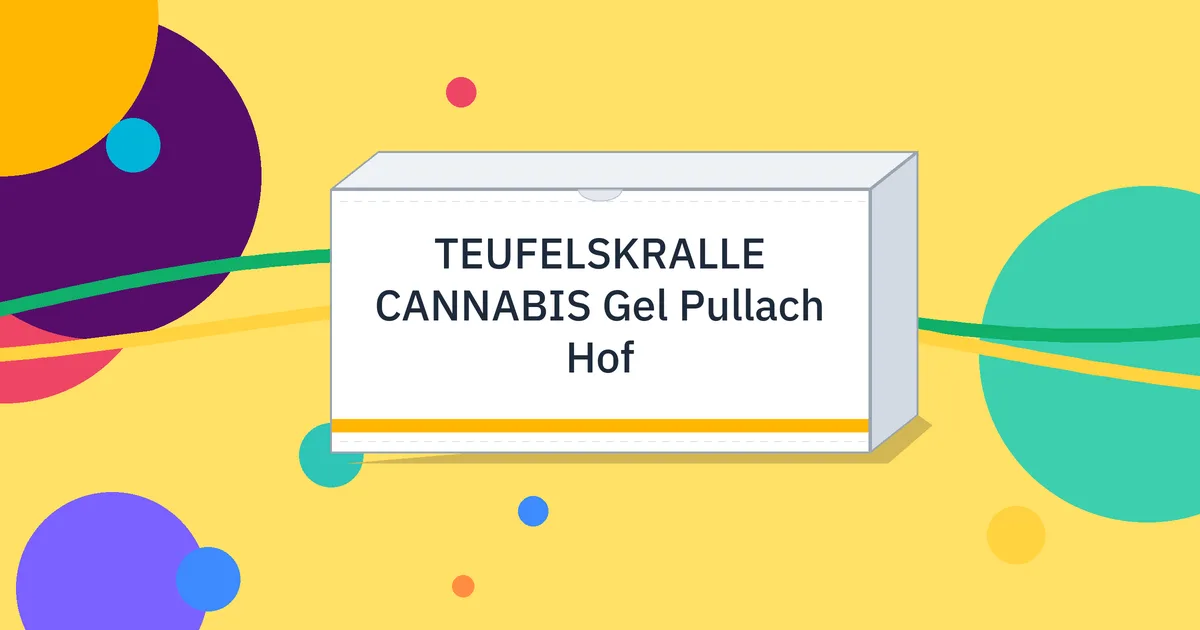 Symbolbild: Packung mit der Aufschrift TEUFELSKRALLE CANNABIS Gel Pullach Hof (PZN 17947270) – Verfügbarkeit und Bezug in Apotheken in Frankfurt am Main