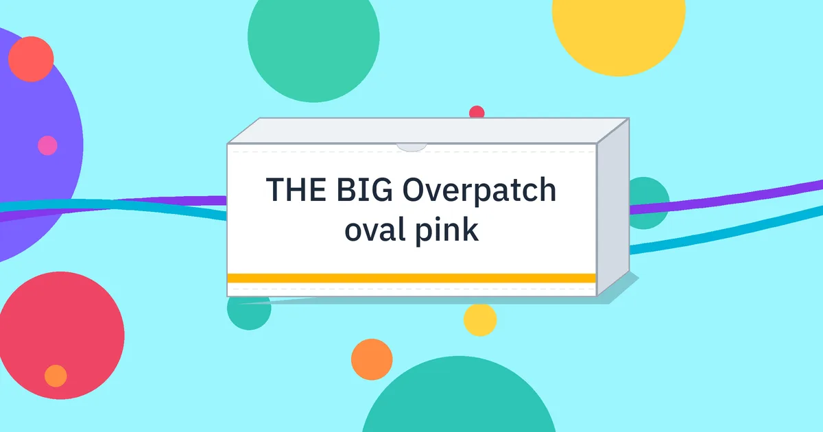 Symbolbild: Packung mit der Aufschrift THE BIG Overpatch oval pink (PZN 19867641) – Verfügbarkeit und Bezug in Apotheken in Frankfurt am Main