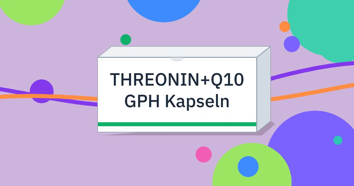 Symbolbild: Packung mit der Aufschrift THREONIN+Q10 GPH Kapseln (PZN 00943612) – Verfügbarkeit und Bezug in Apotheken in Frankfurt am Main