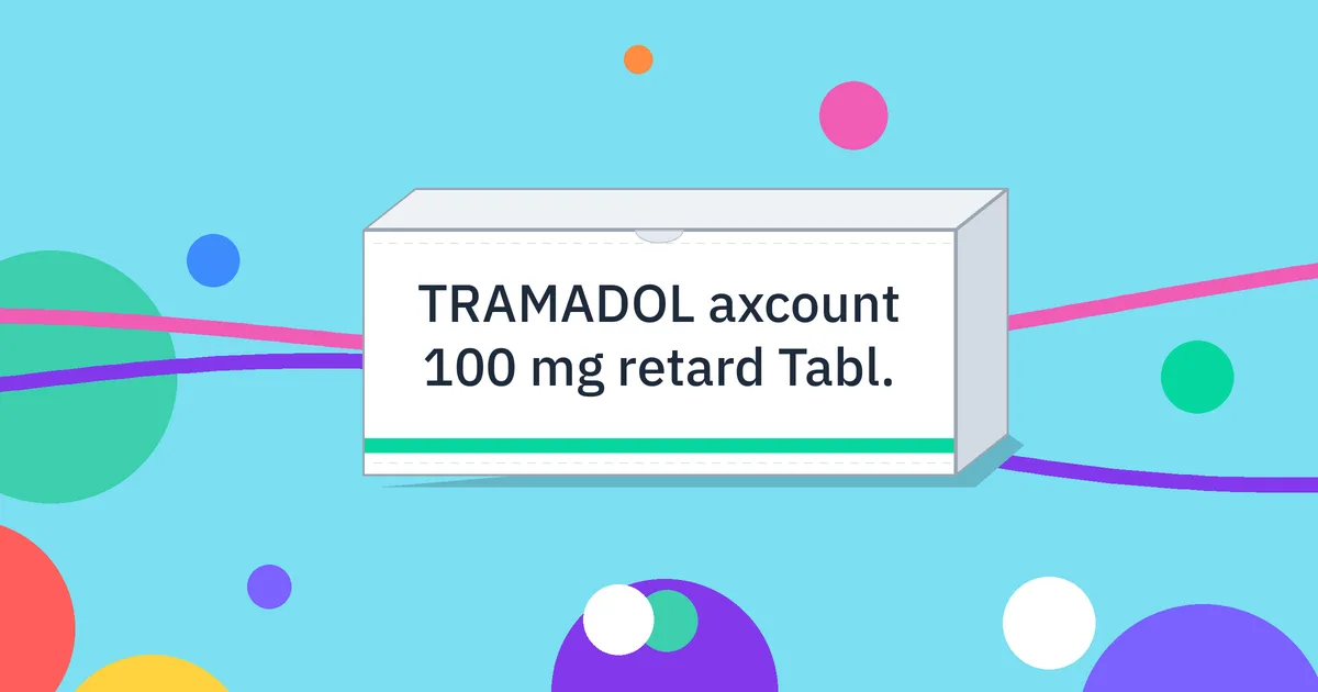 Symbolbild: Packung mit der Aufschrift TRAMADOL axcount 100 mg retard Tabl. (PZN 11017392) – Verfügbarkeit und Bezug in Apotheken in Frankfurt am Main