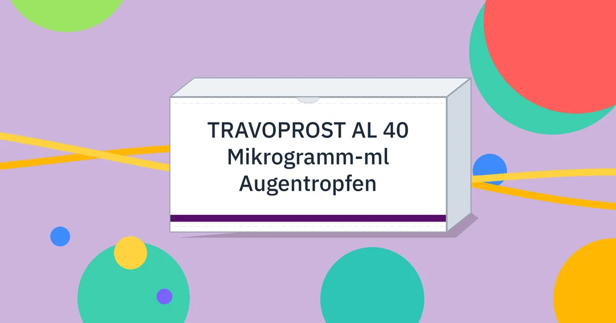 Symbolbild: Packung mit der Aufschrift TRAVOPROST AL 40 Mikrogramm-ml Augentropfen (PZN 12459732) – Verfügbarkeit und Bezug in Apotheken in Frankfurt am Main