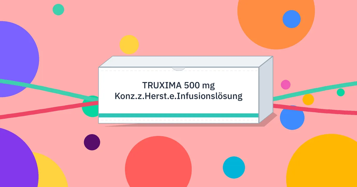 Symbolbild: Packung mit der Aufschrift TRUXIMA 500 mg Konz.z.Herst.e.Infusionslösung (PZN 17312666) – Verfügbarkeit und Bezug in Apotheken in Frankfurt am Main