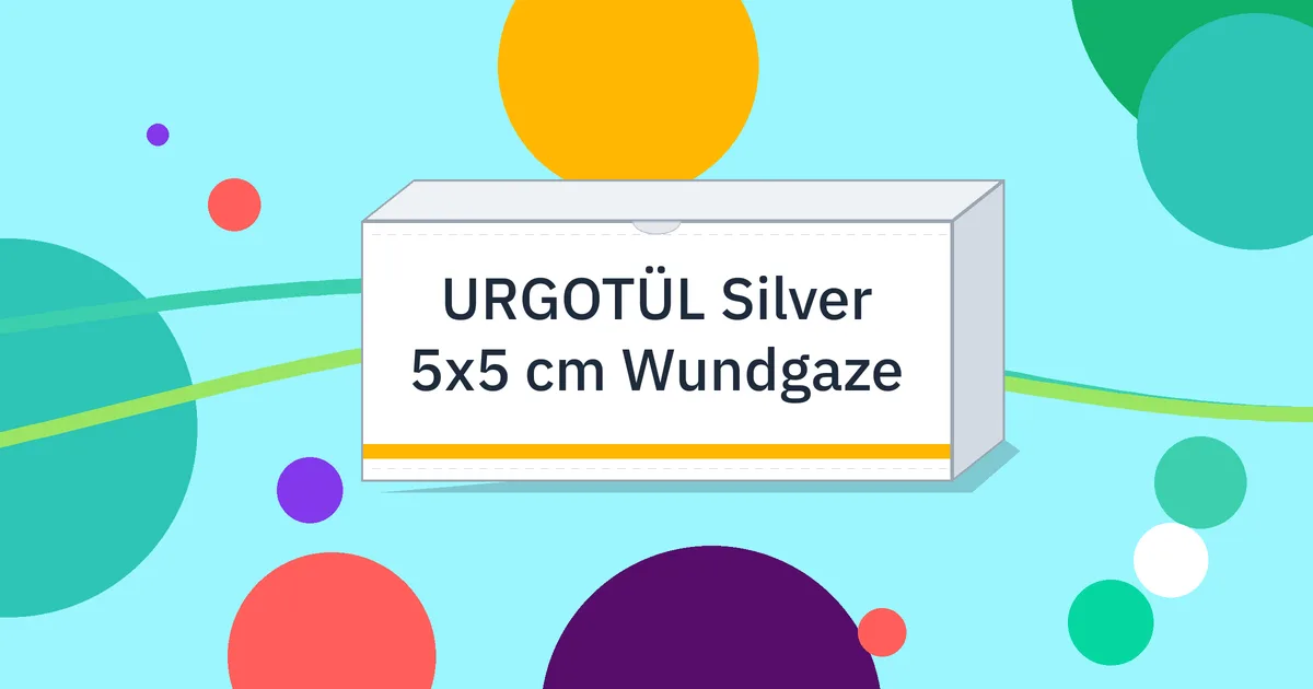 Symbolbild: Packung mit der Aufschrift URGOTÜL Silver 5x5 cm Wundgaze (PZN 01686904) – Verfügbarkeit und Bezug in Apotheken in Frankfurt am Main