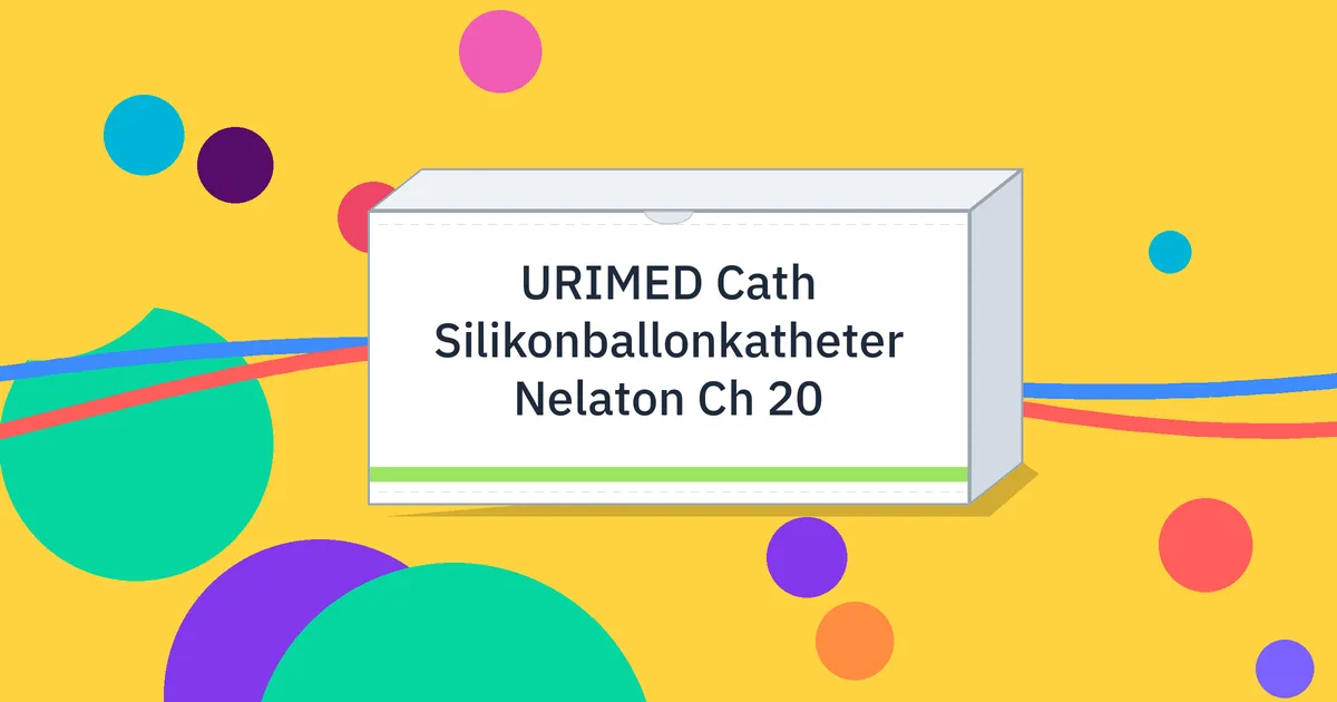 Symbolbild: Packung mit der Aufschrift URIMED Cath Silikonballonkatheter Nelaton Ch 20 (PZN 14275686) – Verfügbarkeit und Bezug in Apotheken in Frankfurt am Main