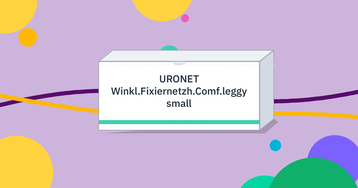 Symbolbild: Packung mit der Aufschrift URONET Winkl.Fixiernetzh.Comf.leggy small (PZN 00477682) – Verfügbarkeit und Bezug in Apotheken in Frankfurt am Main