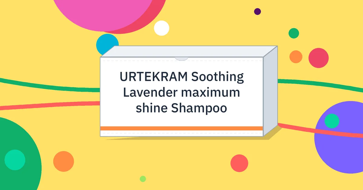 Symbolbild: Packung mit der Aufschrift URTEKRAM Soothing Lavender maximum shine Shampoo (PZN 19478253) – Verfügbarkeit und Bezug in Apotheken in Frankfurt am Main