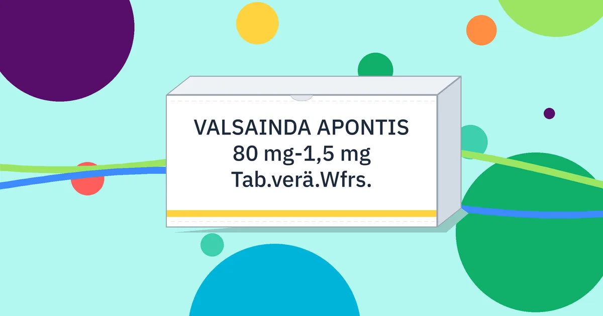 Symbolbild: Packung mit der Aufschrift VALSAINDA APONTIS 80 mg-1,5 mg Tab.verä.Wfrs. (PZN 19280551) – Verfügbarkeit und Bezug in Apotheken in Frankfurt am Main