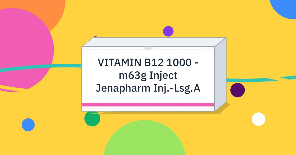 Symbolbild: Packung mit der Aufschrift VITAMIN B12 1000 -m63g Inject Jenapharm Inj.-Lsg.A (PZN 07146988) – Verfügbarkeit und Bezug in Apotheken in Frankfurt am Main