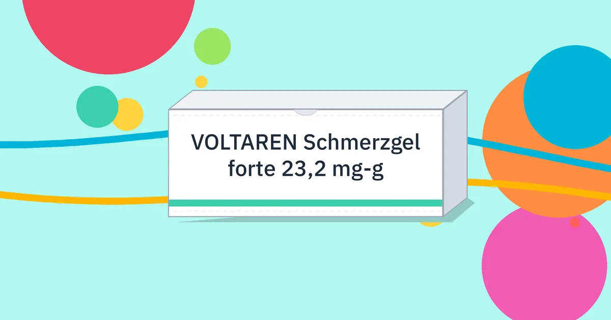 Symbolbild: Packung mit der Aufschrift VOLTAREN Schmerzgel forte 23,2 mg-g (PZN 17942054) – Verfügbarkeit und Bezug in Apotheken in Frankfurt am Main