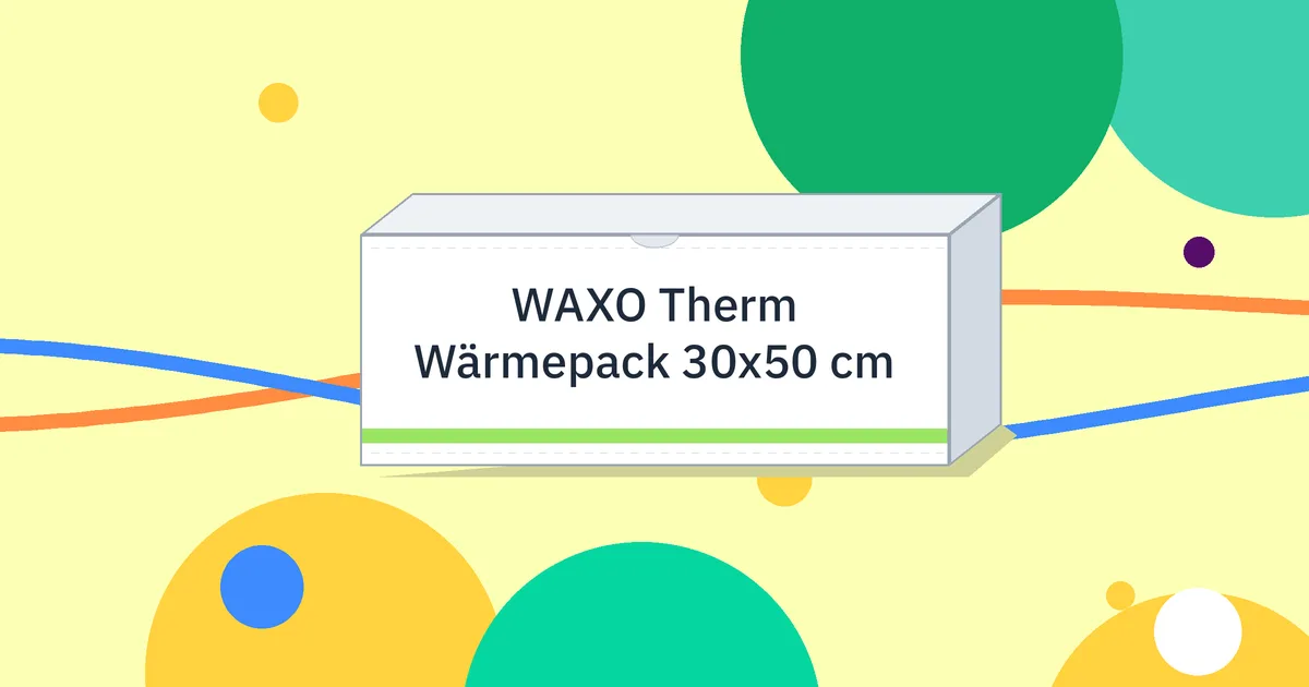 Symbolbild: Packung mit der Aufschrift WAXO Therm Wärmepack 30x50 cm (PZN 04010202) – Verfügbarkeit und Bezug in Apotheken in Frankfurt am Main