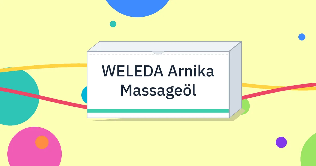 Symbolbild: Packung mit der Aufschrift WELEDA Arnika Massageöl (PZN 03431597) – Verfügbarkeit und Bezug in Apotheken in Frankfurt am Main