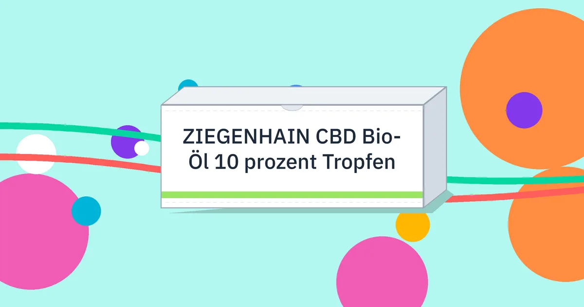 Symbolbild: Packung mit der Aufschrift ZIEGENHAIN CBD Bio-Öl 10 prozent Tropfen (PZN 18004180) – Verfügbarkeit und Bezug in Apotheken in Frankfurt am Main