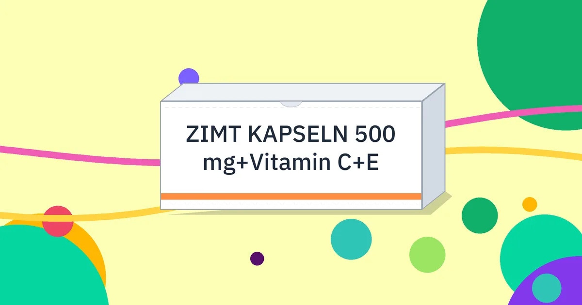 Symbolbild: Packung mit der Aufschrift ZIMT KAPSELN 500 mg+Vitamin C+E (PZN 03884666) – Verfügbarkeit und Bezug in Apotheken in Frankfurt am Main