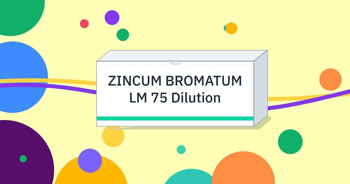 Symbolbild: Packung mit der Aufschrift ZINCUM BROMATUM LM 75 Dilution (PZN 13291909) – Verfügbarkeit und Bezug in Apotheken in Frankfurt am Main
