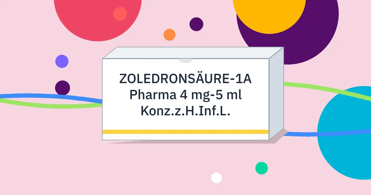 Symbolbild: Packung mit der Aufschrift ZOLEDRONSÄURE-1A Pharma 4 mg-5 ml Konz.z.H.Inf.L. (PZN 10303670) – Verfügbarkeit und Bezug in Apotheken in Frankfurt am Main