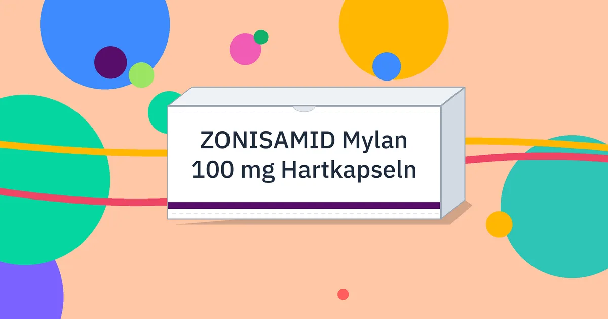 Symbolbild: Packung mit der Aufschrift ZONISAMID Mylan 100 mg Hartkapseln (PZN 19231245) – Verfügbarkeit und Bezug in Apotheken in Frankfurt am Main
