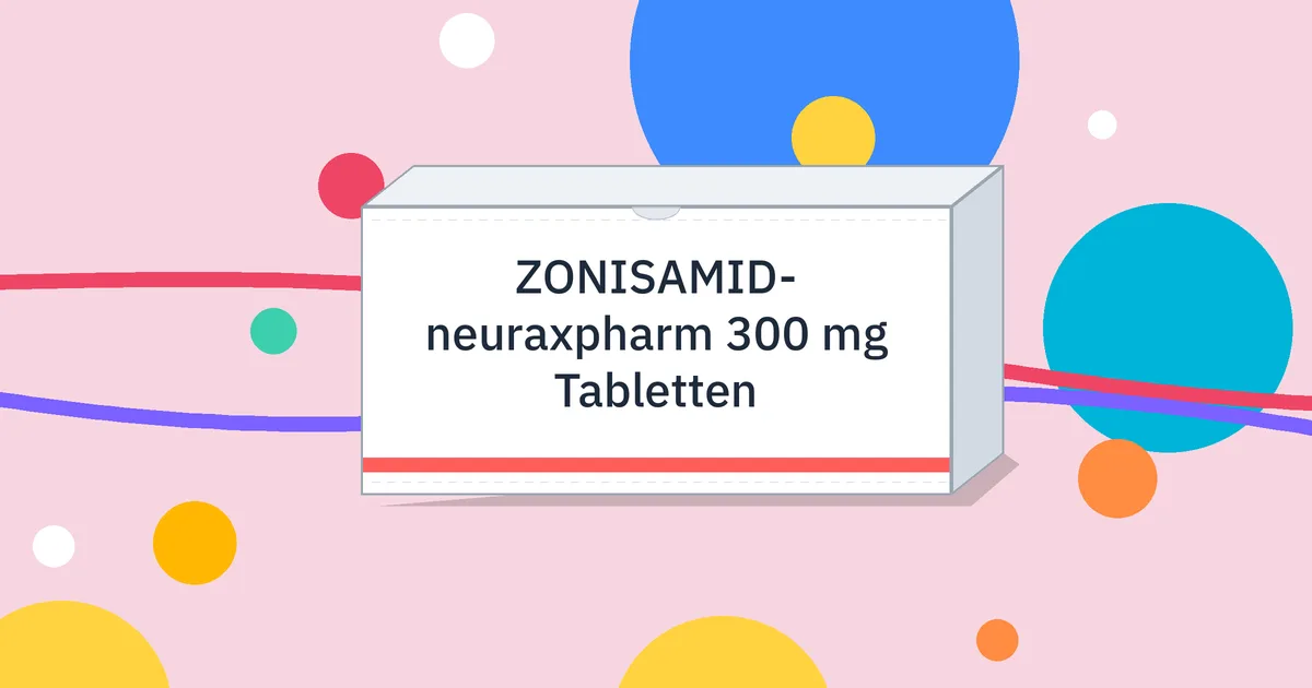 Symbolbild: Packung mit der Aufschrift ZONISAMID-neuraxpharm 300 mg Tabletten (PZN 18135781) – Verfügbarkeit und Bezug in Apotheken in Frankfurt am Main