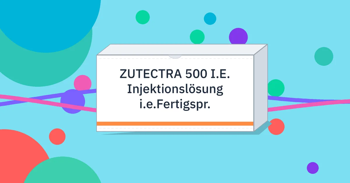 Symbolbild: Packung mit der Aufschrift ZUTECTRA 500 I.E. Injektionslösung i.e.Fertigspr. (PZN 09900076) – Verfügbarkeit und Bezug in Apotheken in Frankfurt am Main