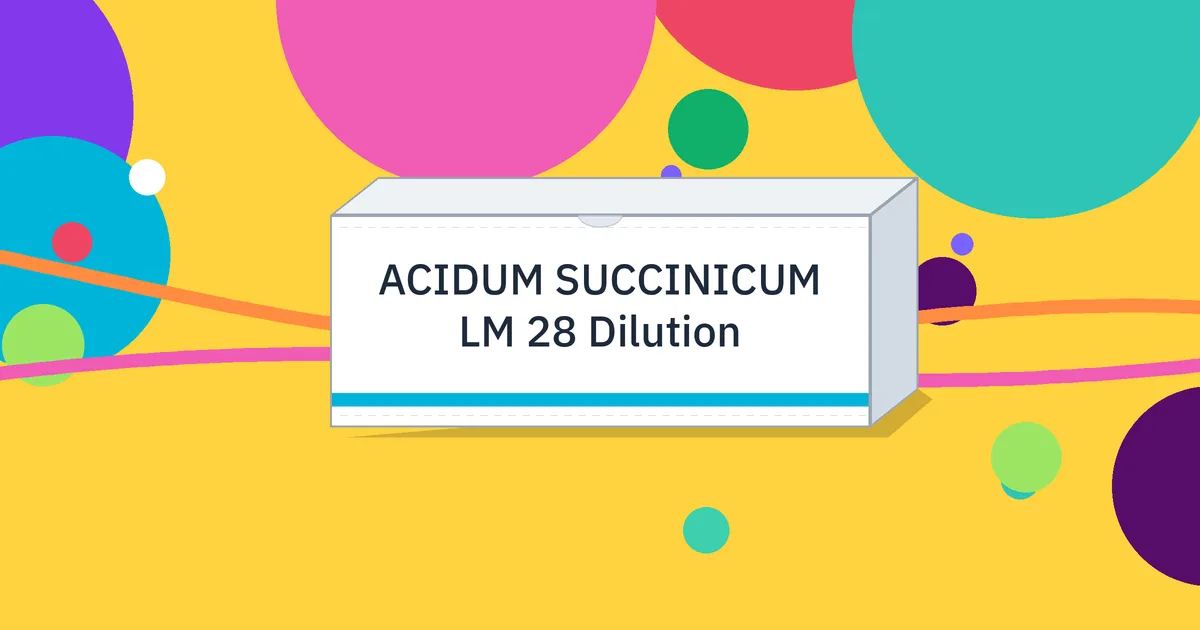 Symbolbild: Packung mit der Aufschrift ACIDUM SUCCINICUM LM 28 Dilution (PZN 13284223) – Verfügbarkeit und Bezug in Apotheken in Frankfurt am Main