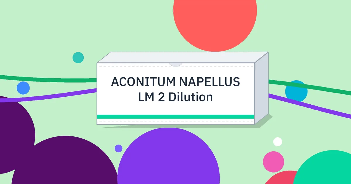 Symbolbild: Packung mit der Aufschrift ACONITUM NAPELLUS LM 2 Dilution (PZN 12754365) – Verfügbarkeit und Bezug in Apotheken in Frankfurt am Main