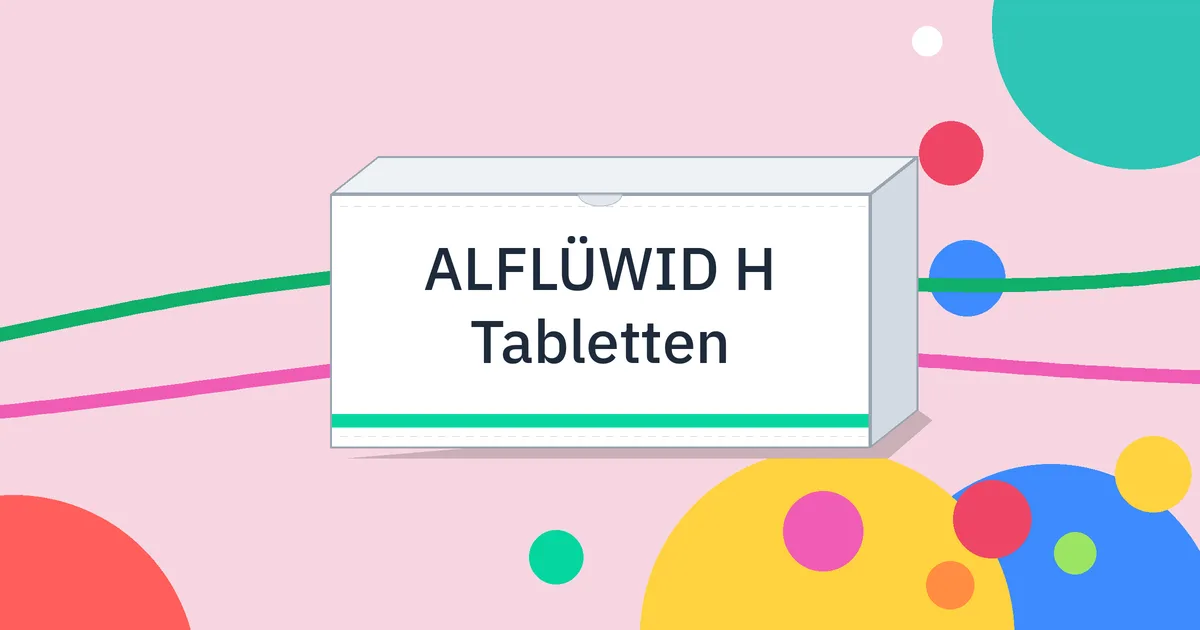 Symbolbild: Packung mit der Aufschrift ALFLÜWID H Tabletten (PZN 04570125) – Verfügbarkeit und Bezug in Apotheken in Frankfurt am Main