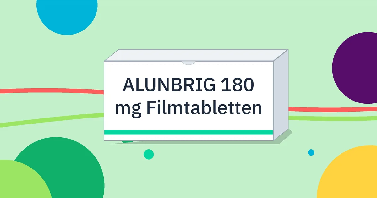 Symbolbild: Packung mit der Aufschrift ALUNBRIG 180 mg Filmtabletten (PZN 17851802) – Verfügbarkeit und Bezug in Apotheken in Frankfurt am Main