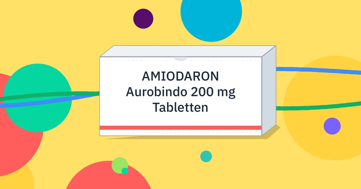 Symbolbild: Packung mit der Aufschrift AMIODARON Aurobindo 200 mg Tabletten (PZN 20012525) – Verfügbarkeit und Bezug in Apotheken in Frankfurt am Main