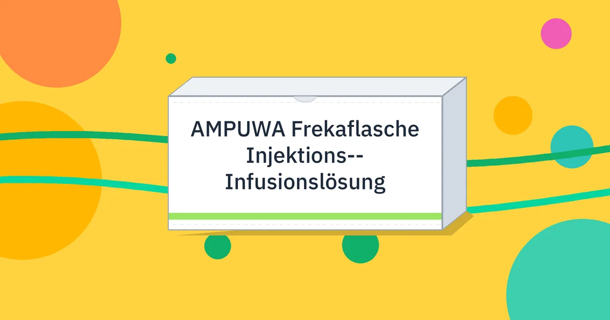 Symbolbild: Packung mit der Aufschrift AMPUWA Frekaflasche Injektions--Infusionslösung (PZN 06178443) – Verfügbarkeit und Bezug in Apotheken in Frankfurt am Main