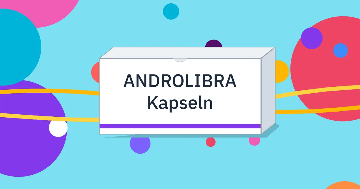 Symbolbild: Packung mit der Aufschrift ANDROLIBRA Kapseln (PZN 19892188) – Verfügbarkeit und Bezug in Apotheken in Frankfurt am Main