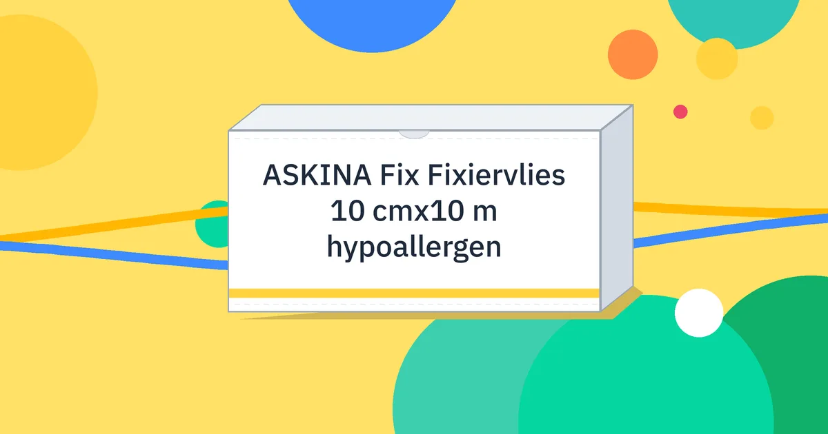 Symbolbild: Packung mit der Aufschrift ASKINA Fix Fixiervlies 10 cmx10 m hypoallergen (PZN 16001579) – Verfügbarkeit und Bezug in Apotheken in Frankfurt am Main
