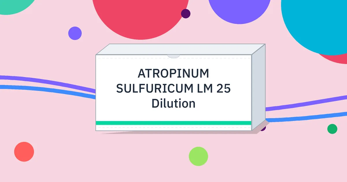Symbolbild: Packung mit der Aufschrift ATROPINUM SULFURICUM LM 25 Dilution (PZN 13407140) – Verfügbarkeit und Bezug in Apotheken in Frankfurt am Main