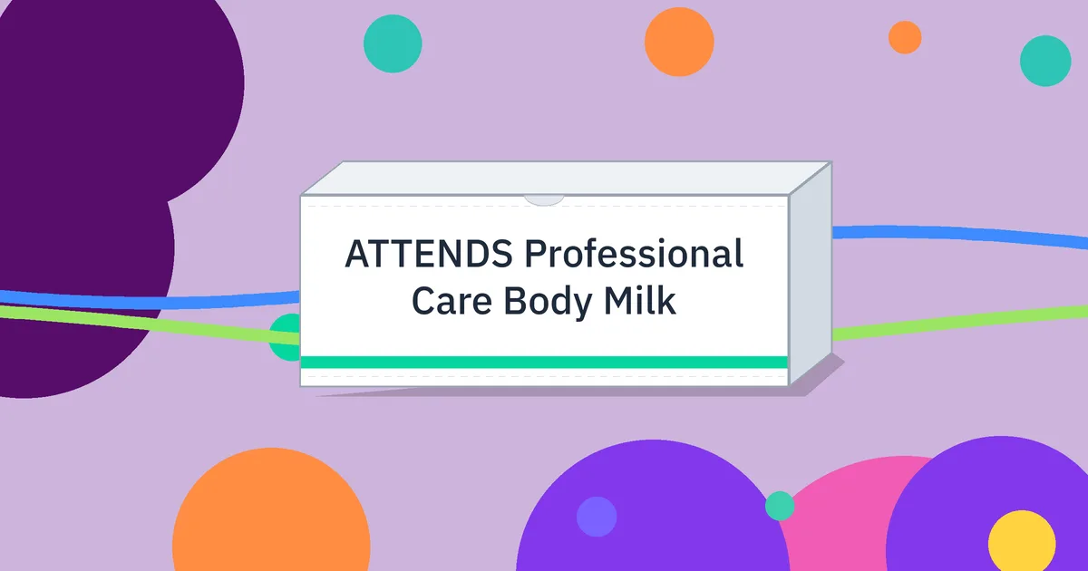 Symbolbild: Packung mit der Aufschrift ATTENDS Professional Care Body Milk (PZN 13908876) – Verfügbarkeit und Bezug in Apotheken in Frankfurt am Main