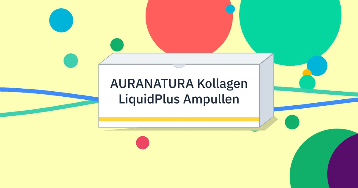 Symbolbild: Packung mit der Aufschrift AURANATURA Kollagen LiquidPlus Ampullen (PZN 18259276) – Verfügbarkeit und Bezug in Apotheken in Frankfurt am Main