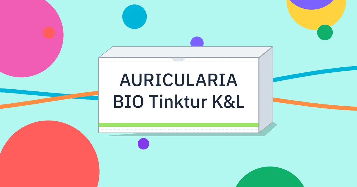 Symbolbild: Packung mit der Aufschrift AURICULARIA BIO Tinktur K&L (PZN 17962306) – Verfügbarkeit und Bezug in Apotheken in Frankfurt am Main