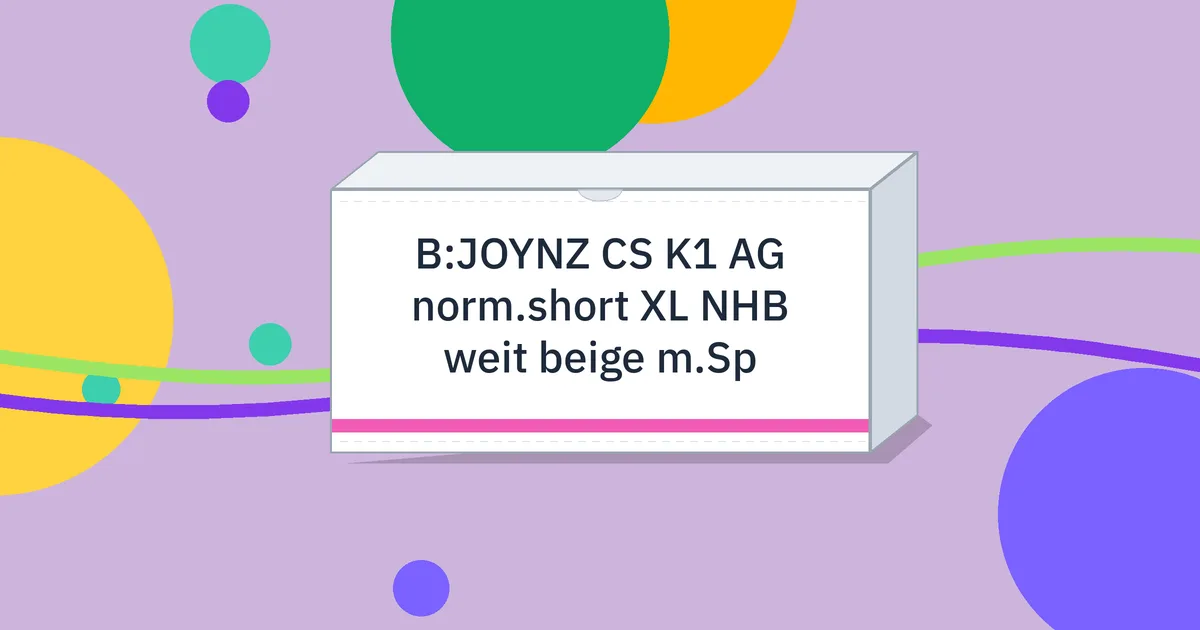 Symbolbild: Packung mit der Aufschrift B:JOYNZ CS K1 AG norm.short XL NHB weit beige m.Sp (PZN 20535648) – Verfügbarkeit und Bezug in Apotheken in Frankfurt am Main