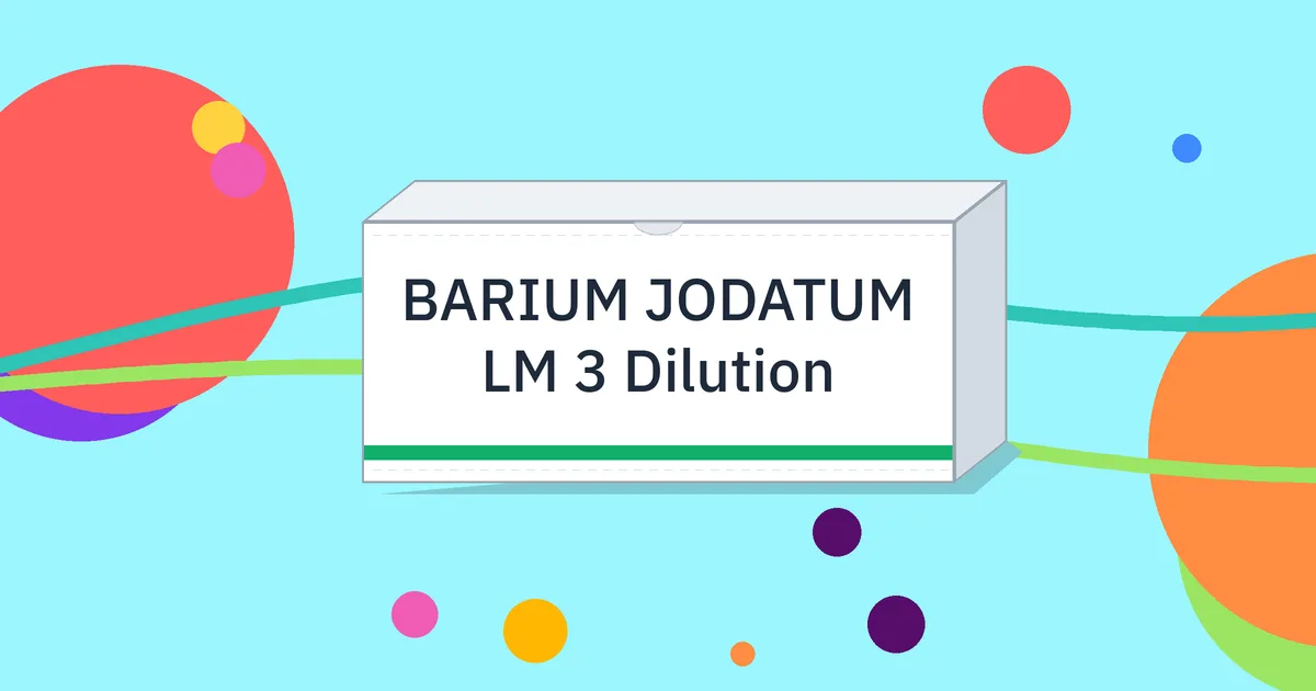 Symbolbild: Packung mit der Aufschrift BARIUM JODATUM LM 3 Dilution (PZN 12789748) – Verfügbarkeit und Bezug in Apotheken in Frankfurt am Main
