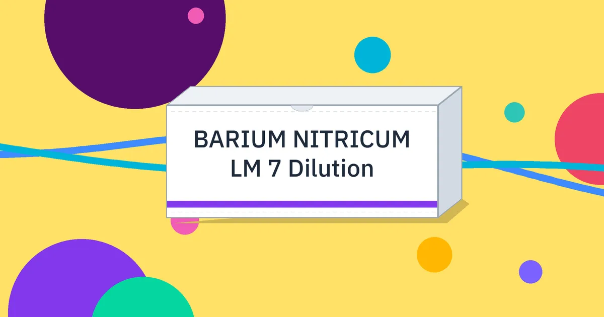 Symbolbild: Packung mit der Aufschrift BARIUM NITRICUM LM 7 Dilution (PZN 13377338) – Verfügbarkeit und Bezug in Apotheken in Frankfurt am Main