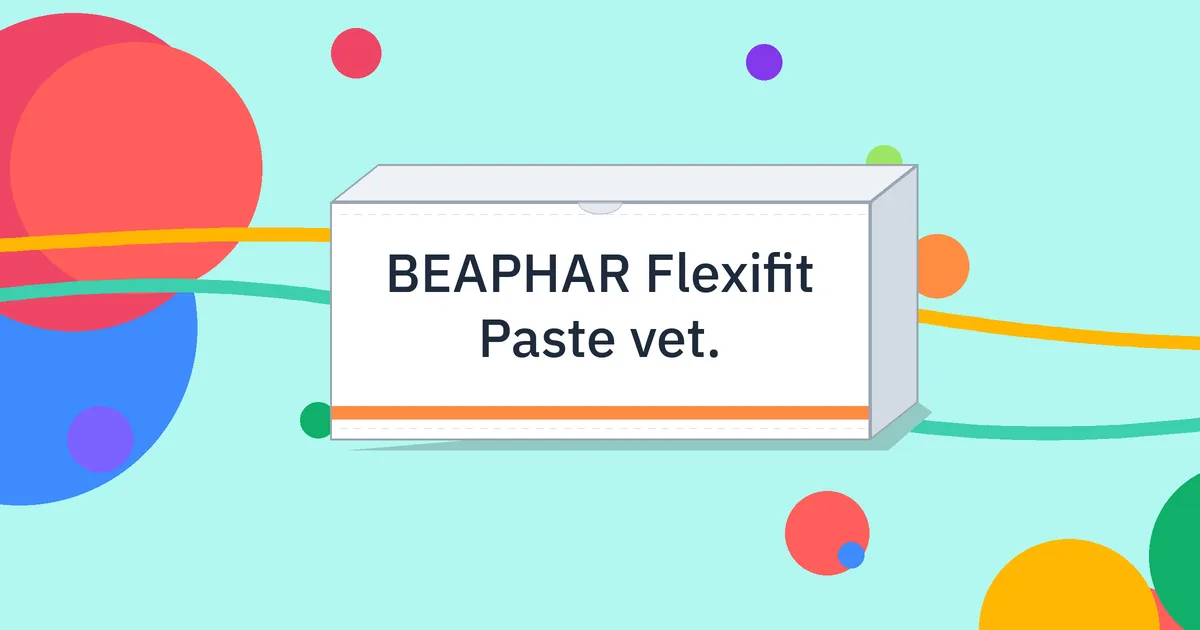 Symbolbild: Packung mit der Aufschrift BEAPHAR Flexifit Paste vet. (PZN 19765544) – Verfügbarkeit und Bezug in Apotheken in Frankfurt am Main