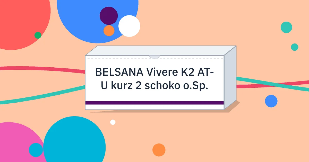 Symbolbild: Packung mit der Aufschrift BELSANA Vivere K2 AT-U kurz 2 schoko o.Sp. (PZN 12183431) – Verfügbarkeit und Bezug in Apotheken in Frankfurt am Main
