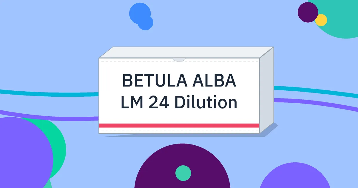Symbolbild: Packung mit der Aufschrift BETULA ALBA LM 24 Dilution (PZN 12793968) – Verfügbarkeit und Bezug in Apotheken in Frankfurt am Main
