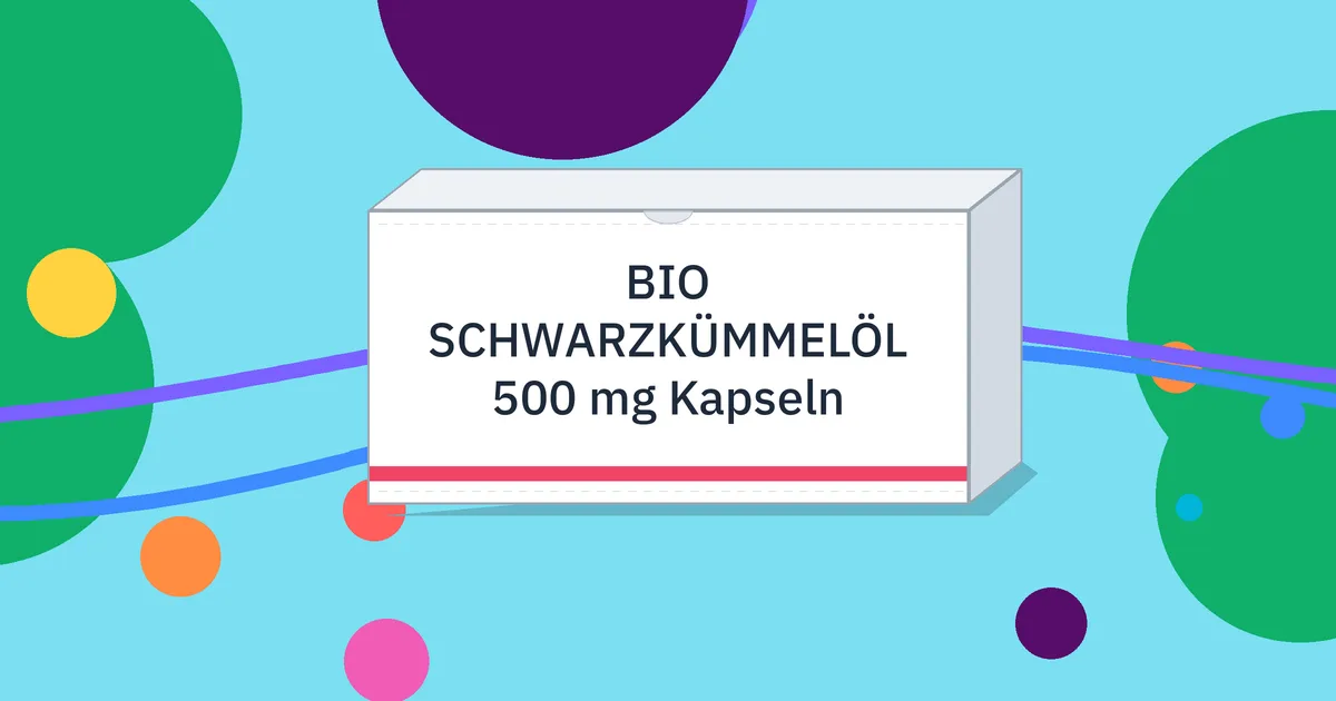 Symbolbild: Packung mit der Aufschrift BIO SCHWARZKÜMMELÖL 500 mg Kapseln (PZN 17175169) – Verfügbarkeit und Bezug in Apotheken in Frankfurt am Main