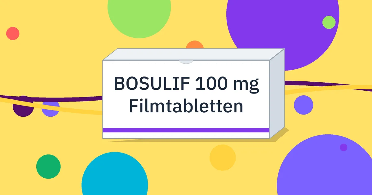 Symbolbild: Packung mit der Aufschrift BOSULIF 100 mg Filmtabletten (PZN 10276588) – Verfügbarkeit und Bezug in Apotheken in Frankfurt am Main