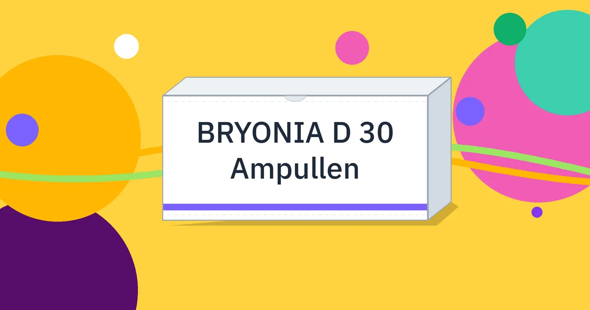 Symbolbild: Packung mit der Aufschrift BRYONIA D 30 Ampullen (PZN 11704572) – Verfügbarkeit und Bezug in Apotheken in Frankfurt am Main