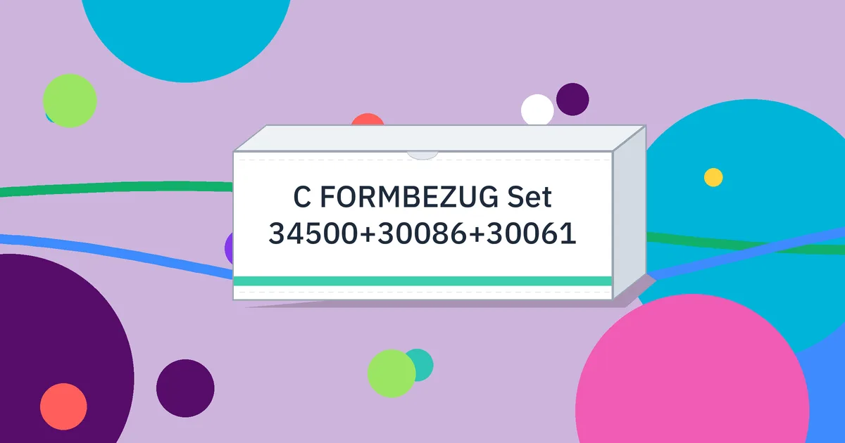 Symbolbild: Packung mit der Aufschrift C FORMBEZUG Set 34500+30086+30061 (PZN 07599862) – Verfügbarkeit und Bezug in Apotheken in Frankfurt am Main