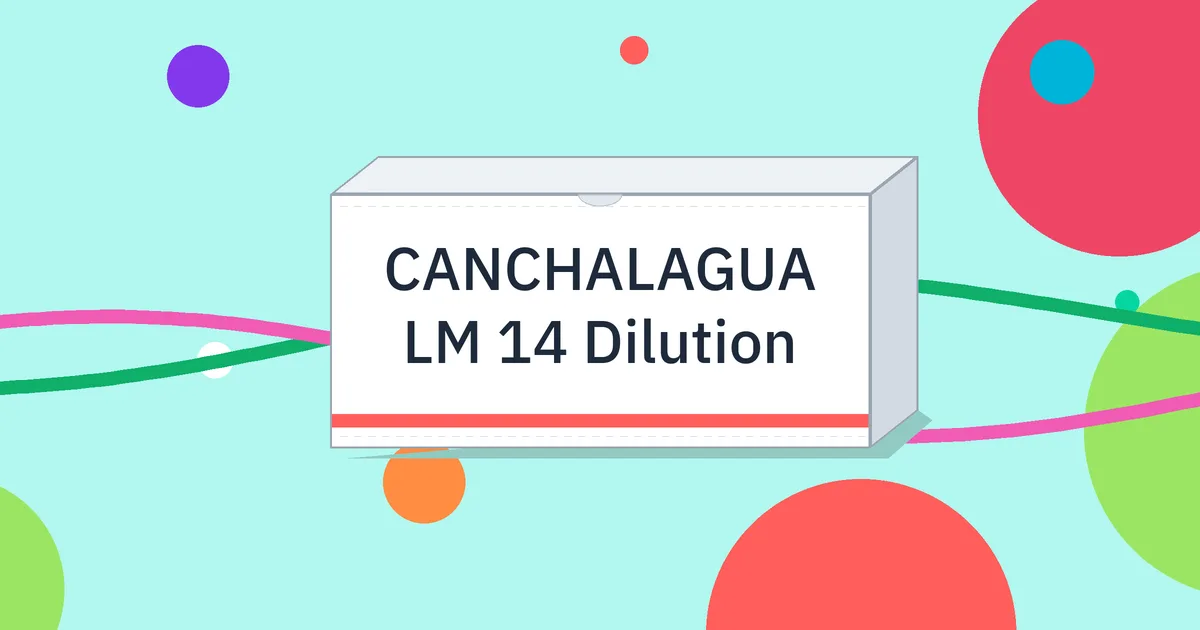 Symbolbild: Packung mit der Aufschrift CANCHALAGUA LM 14 Dilution (PZN 13412537) – Verfügbarkeit und Bezug in Apotheken in Frankfurt am Main