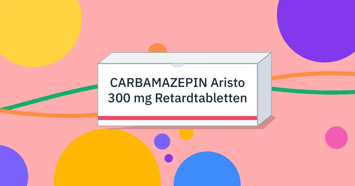 Symbolbild: Packung mit der Aufschrift CARBAMAZEPIN Aristo 300 mg Retardtabletten (PZN 00608606) – Verfügbarkeit und Bezug in Apotheken in Frankfurt am Main