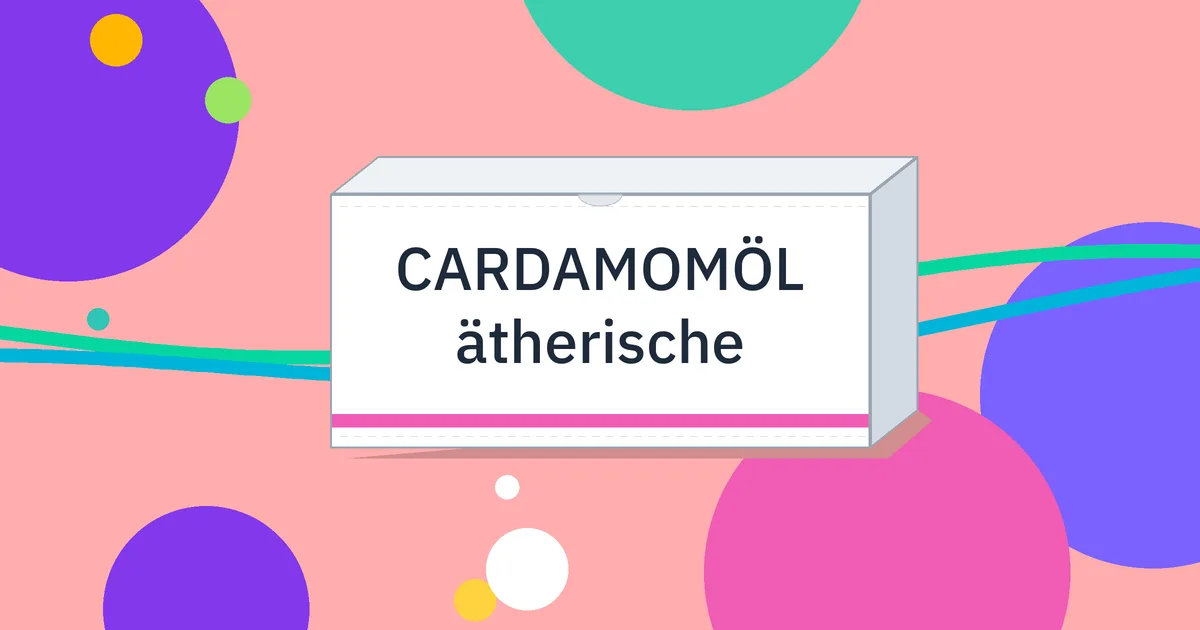 Symbolbild: Packung mit der Aufschrift CARDAMOMÖL ätherische (PZN 01104121) – Verfügbarkeit und Bezug in Apotheken in Frankfurt am Main