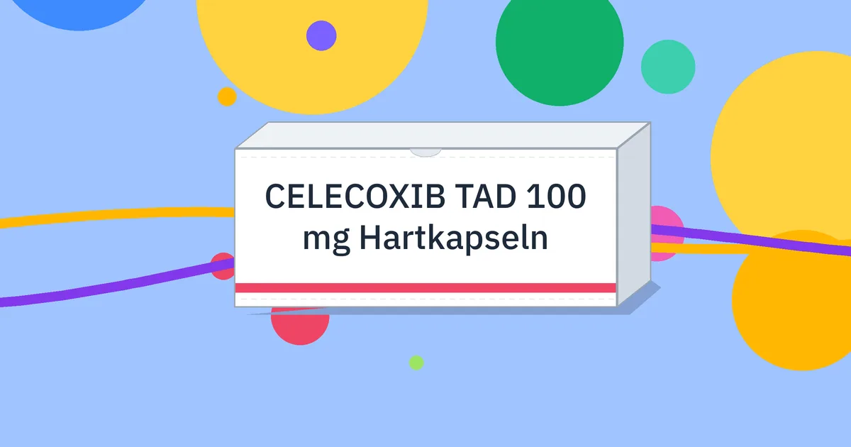 Symbolbild: Packung mit der Aufschrift CELECOXIB TAD 100 mg Hartkapseln (PZN 10763762) – Verfügbarkeit und Bezug in Apotheken in Frankfurt am Main